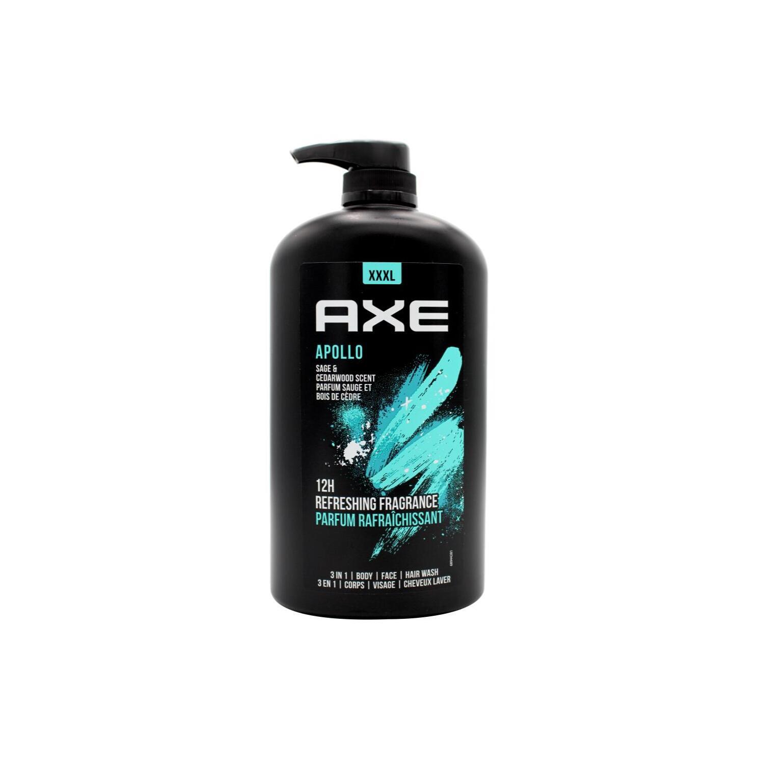 Axe 3in1 Body + Face + Hair Wash Apollo Sage & Cedarwood Scent 1L ...