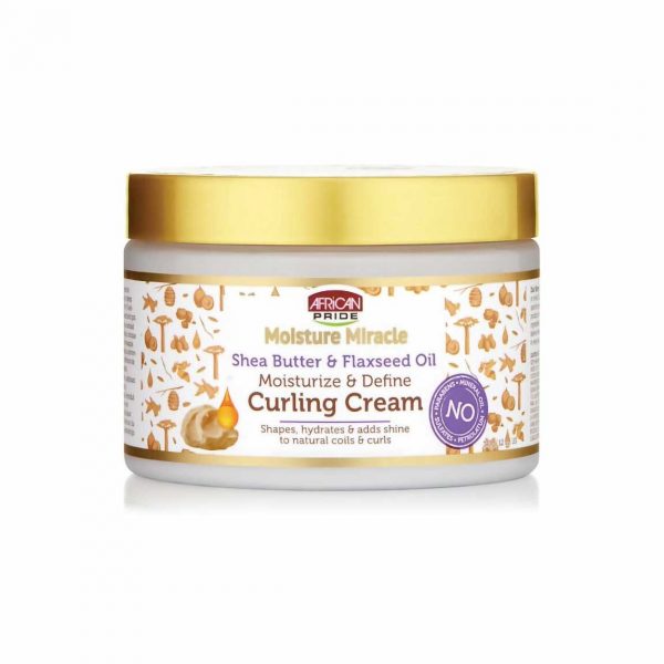 African Pride Moisture Miracle Shea Butter & Flaxseed Oil Curling Crea ...